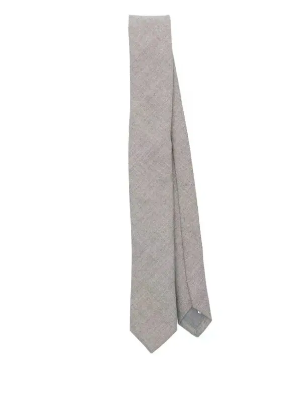 Eleventy Wool Tie - Grey