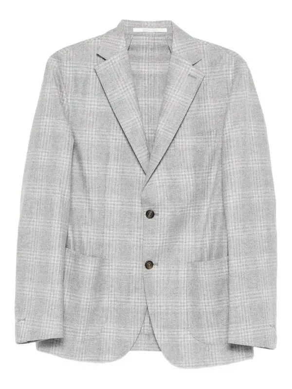 Eleventy Checked Single-breasted Blazer