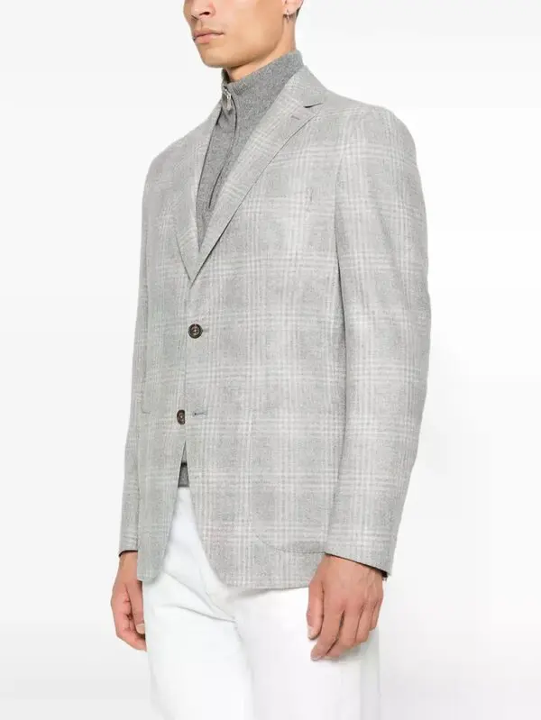 Eleventy Checked Single-breasted Blazer