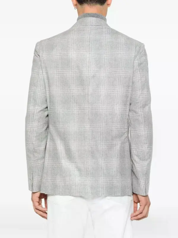 Eleventy Checked Single-breasted Blazer