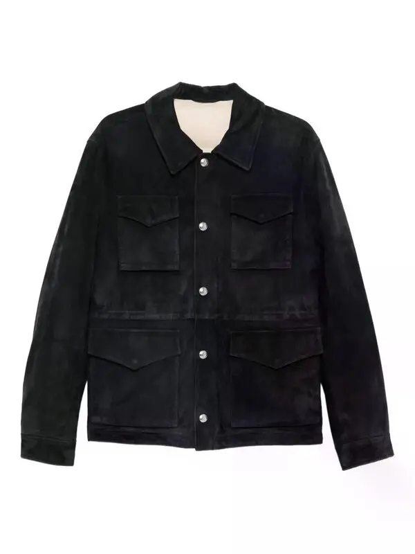 Eleventy Flap-pockets Suede Jacket