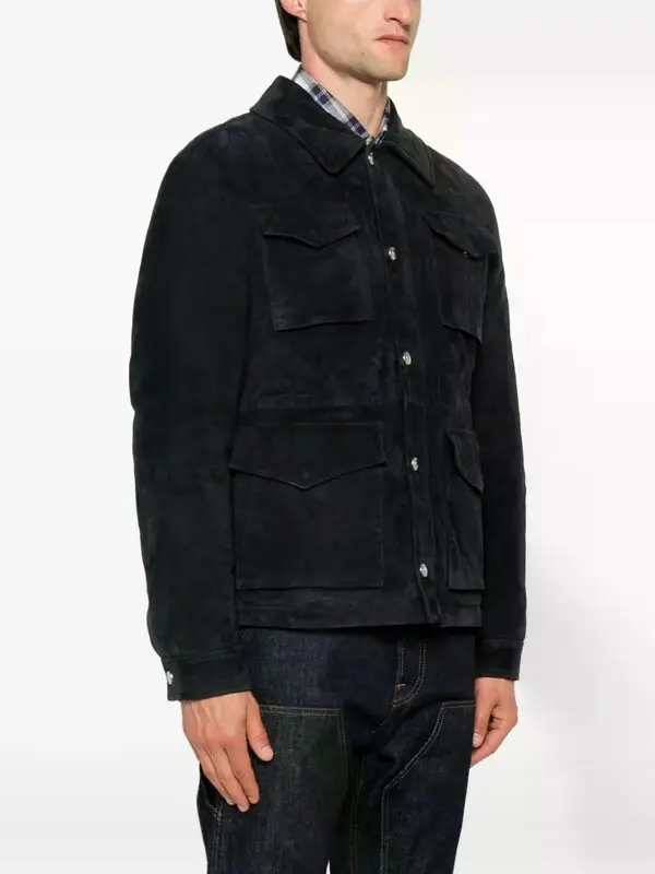 Eleventy Flap-pockets Suede Jacket