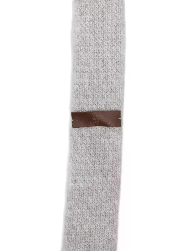 Eleventy Knitted Cashmere Tie - Grey