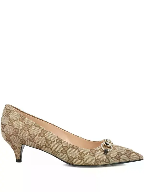 Gucci 45mm Horsebit Patterned Pumps