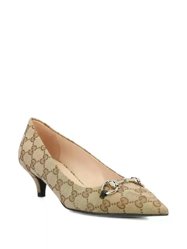 Gucci 45mm Horsebit Patterned Pumps