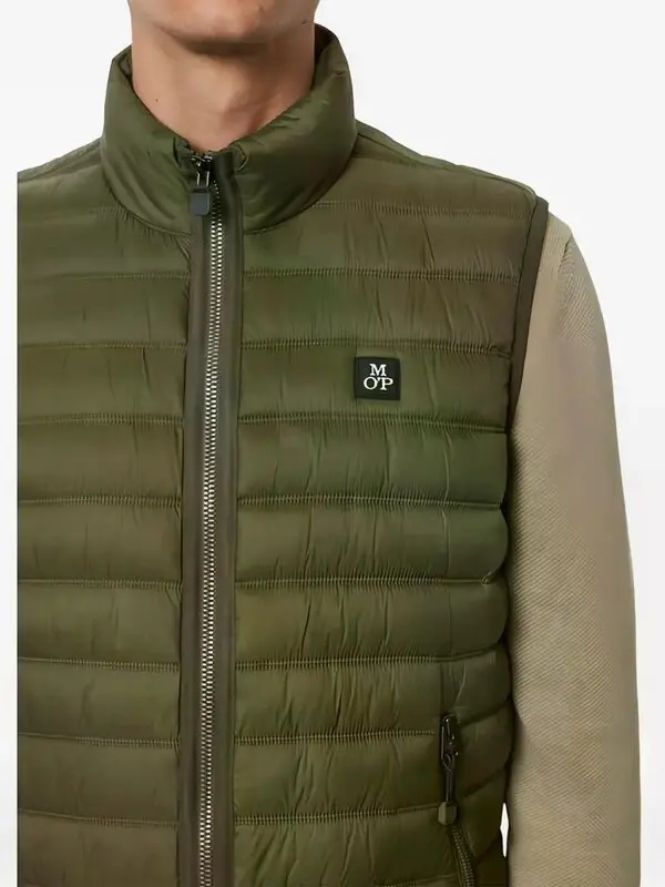 Marc O'polo Quilted Zip-up Gilet - Green