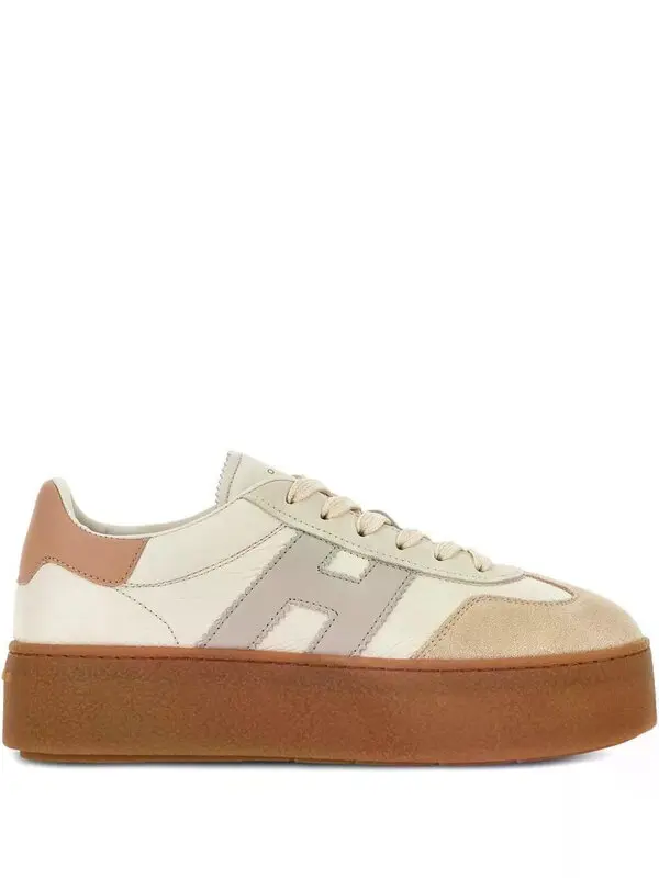 Hogan H698 Leather Platform Sneakers