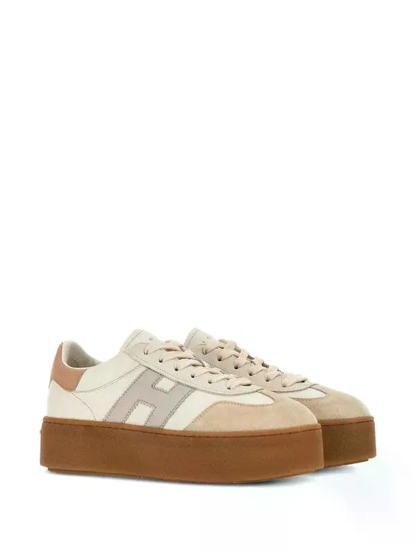 Hogan H698 Leather Platform Sneakers