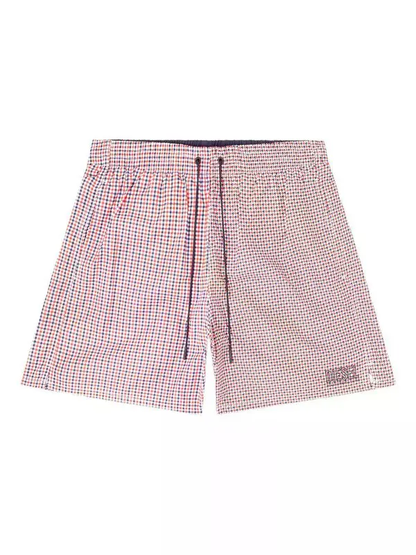 DIESEL® Check-pattern Swim Shorts