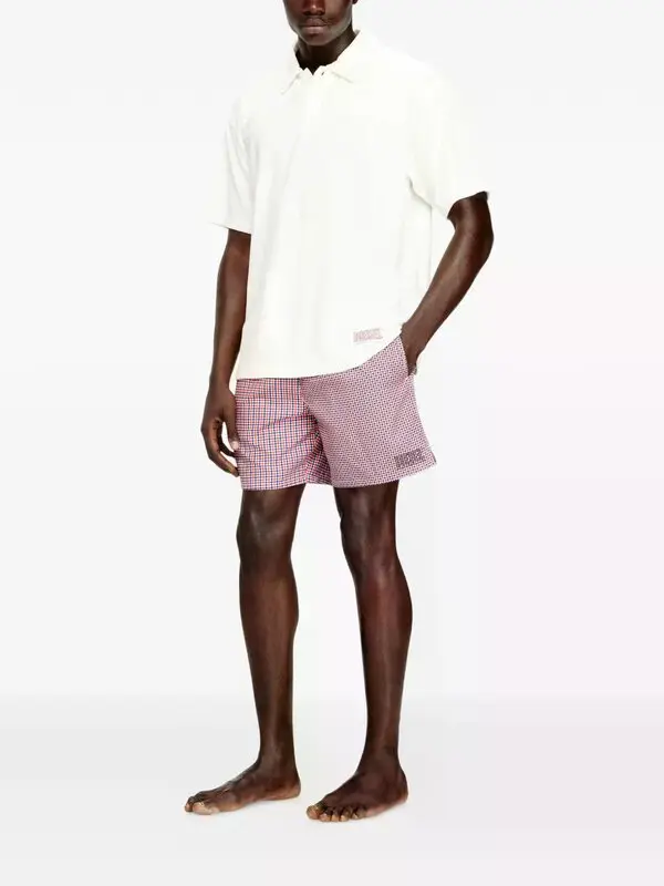 DIESEL® Check-pattern Swim Shorts