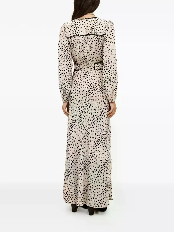 Ba&sh Polka-dot V-neck Maxi Dress