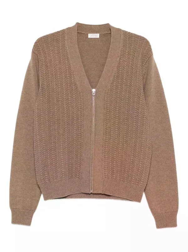 FURSAC V-neck Zip-up Cardigan