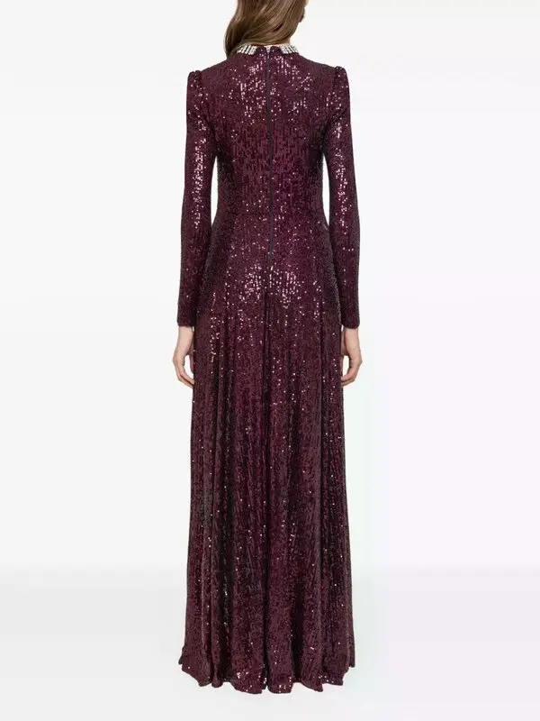 NISSA Sequin-embellished Maxi Dress