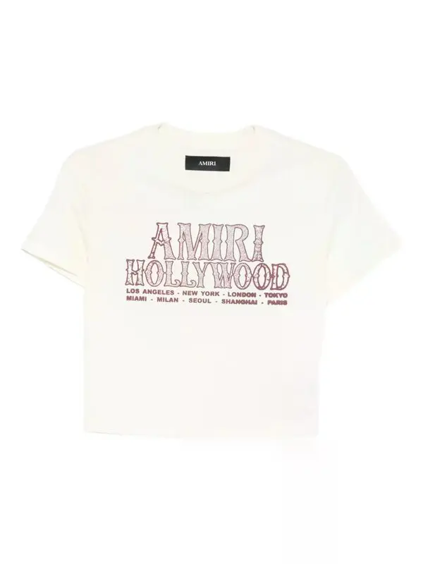 Amiri Graphic-print Short-sleeve T-shirt - Neutrals