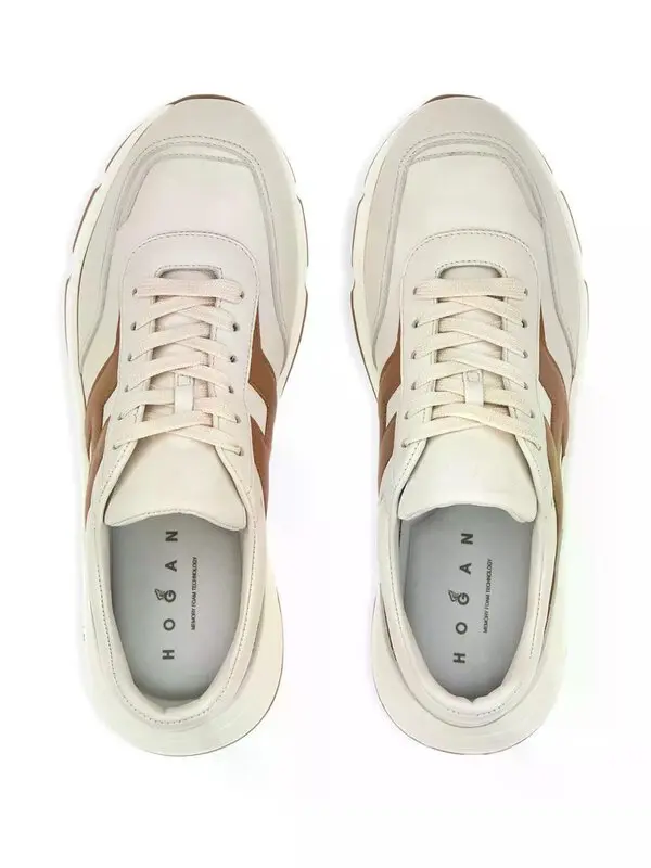 Hogan Logo Appliqué Sneakers - Neutrals