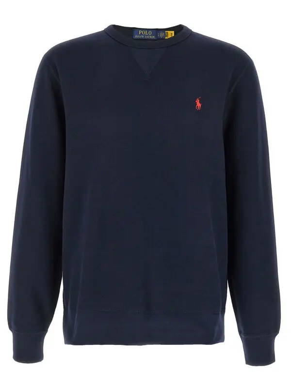 Ralph Lauren Logo-embroidered Fleece Sweatshirt - Blue