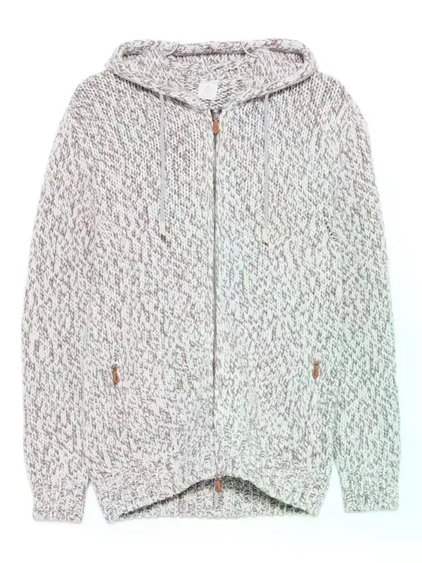 Eleventy Zip-up Knit Hoodie
