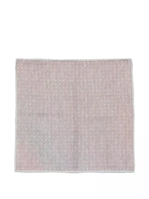 Eleventy Polka-dot Pocket Square - Grey