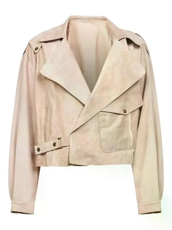 SALVATORE SANTORO Snap-buttoned Leather Jacket