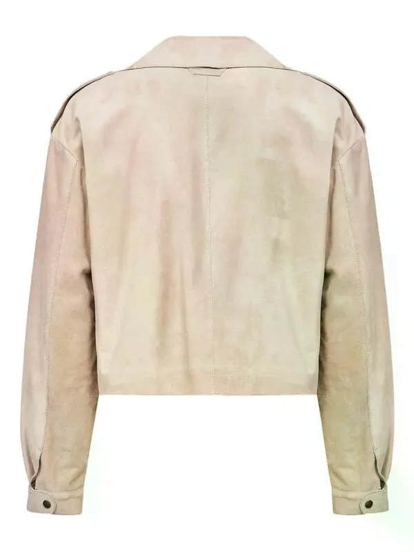 SALVATORE SANTORO Snap-buttoned Leather Jacket