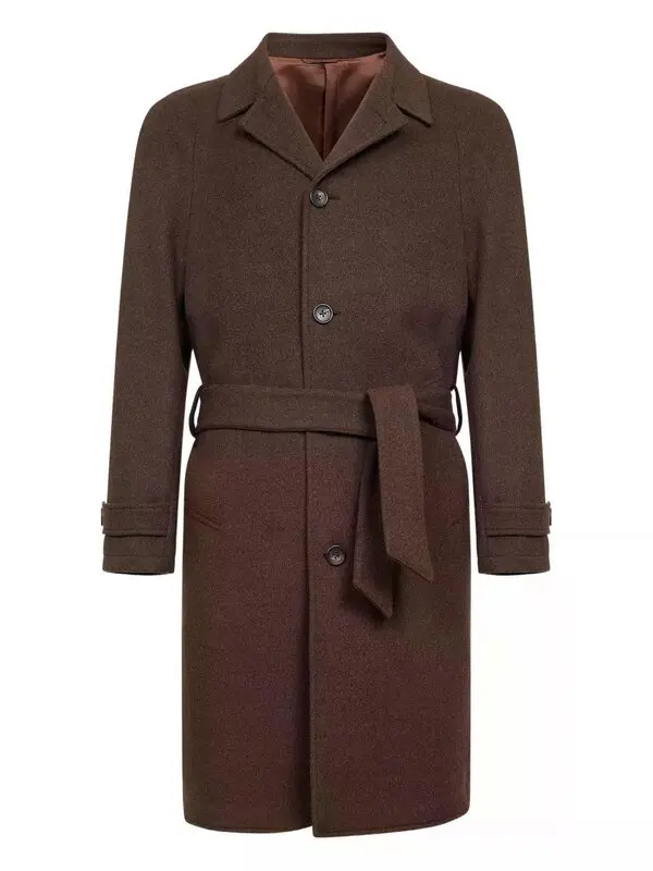 D4.0 Belted Coat - Brown