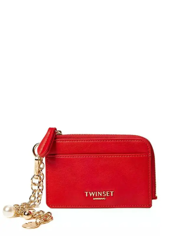TWINSET Chain-strap Charm Card Holder - Red