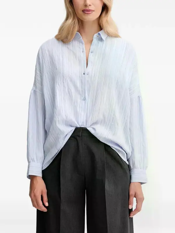 SESSUN Striped Buttoned Top
