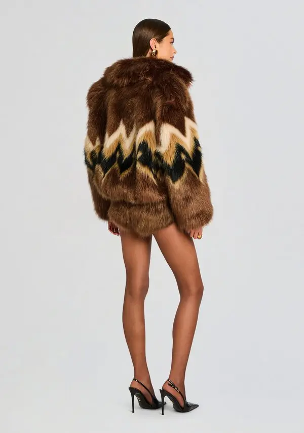 Retrofete Ismay Faux Fur Bomber