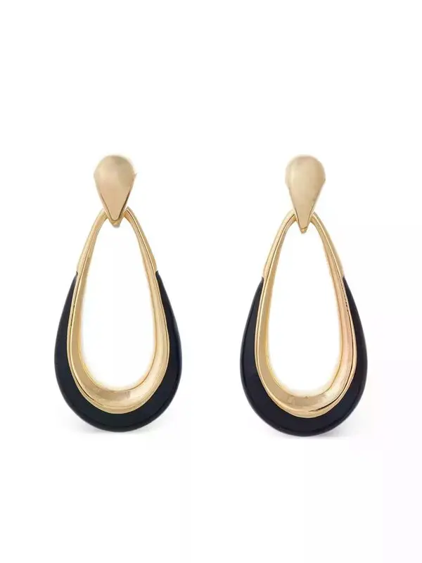 Sidney Garber 18k Gold And Enamel Drop Earrings - Yellow