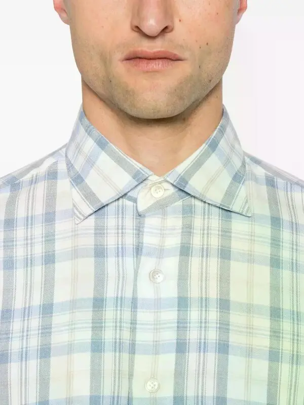 Eleventy Checked Long-sleeve Shirt