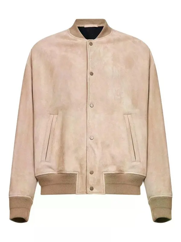 SALVATORE SANTORO Ribbed Leather Jacket