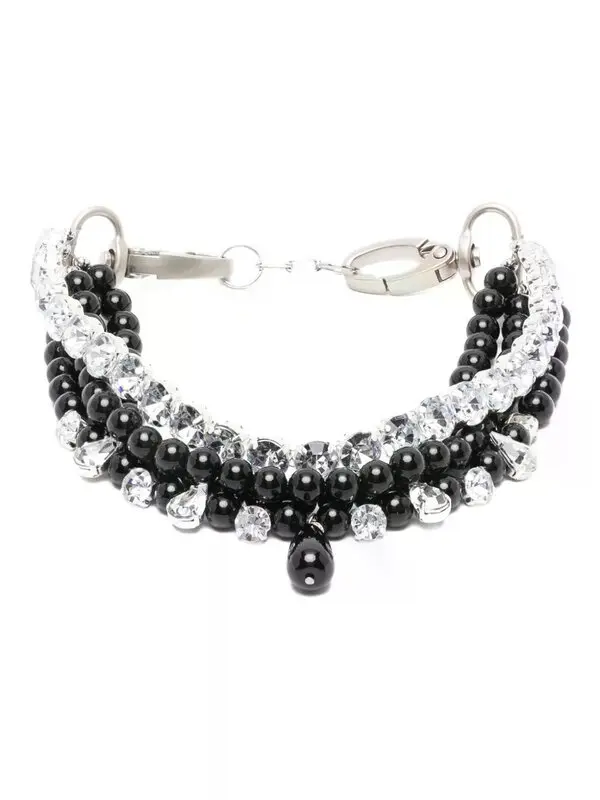 ATU BODY COUTURE Beaded Crystal Necklace - Black