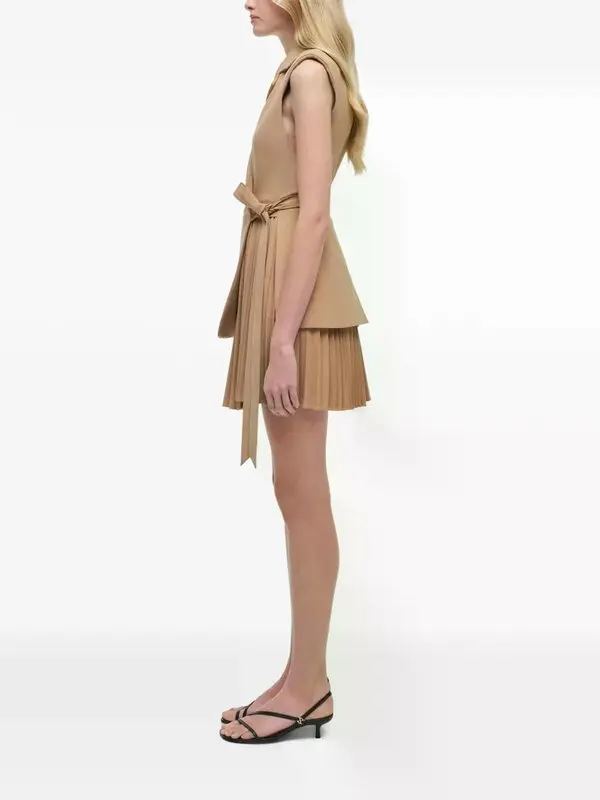 Simkhai Eman Pleated Mini Dress