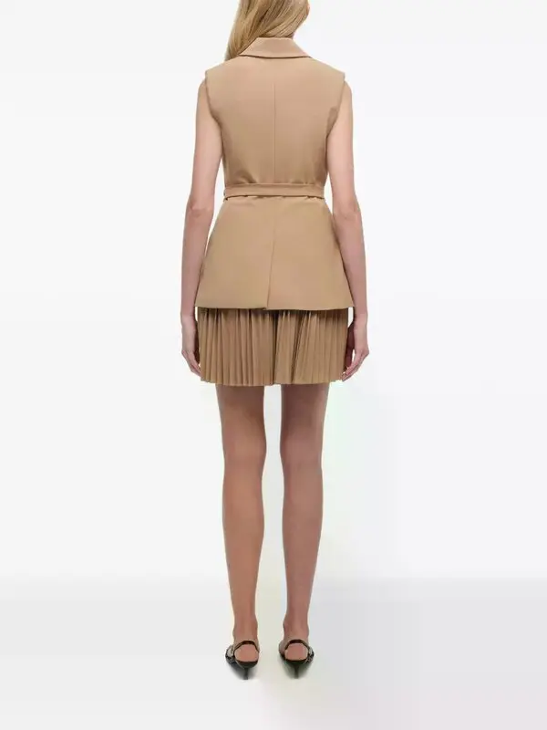 Simkhai Eman Pleated Mini Dress