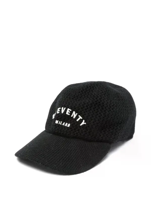 Eleventy Knitted Baseball Cap - Black