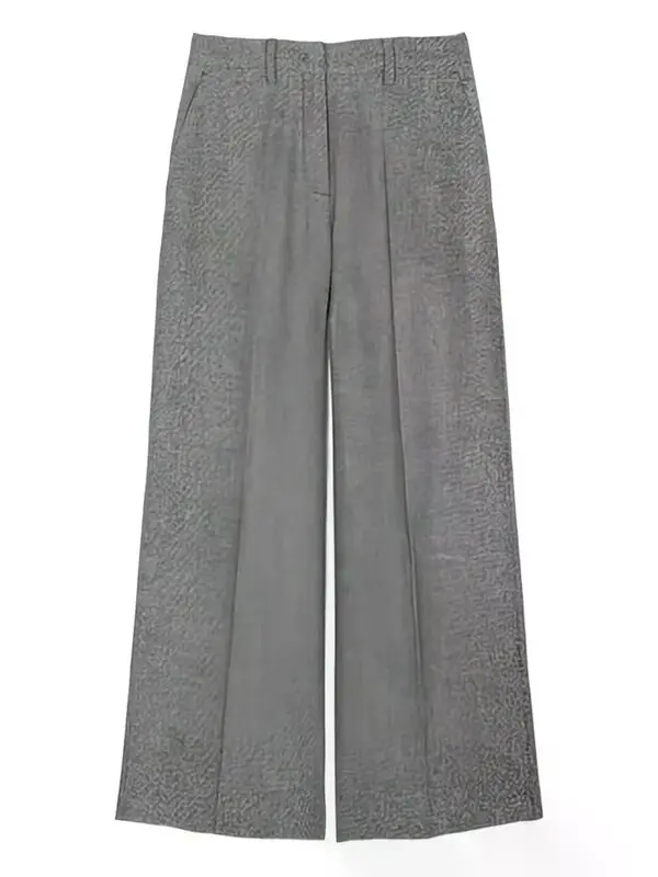 Marc O'polo Pleated Wide-leg Trousers - Grey