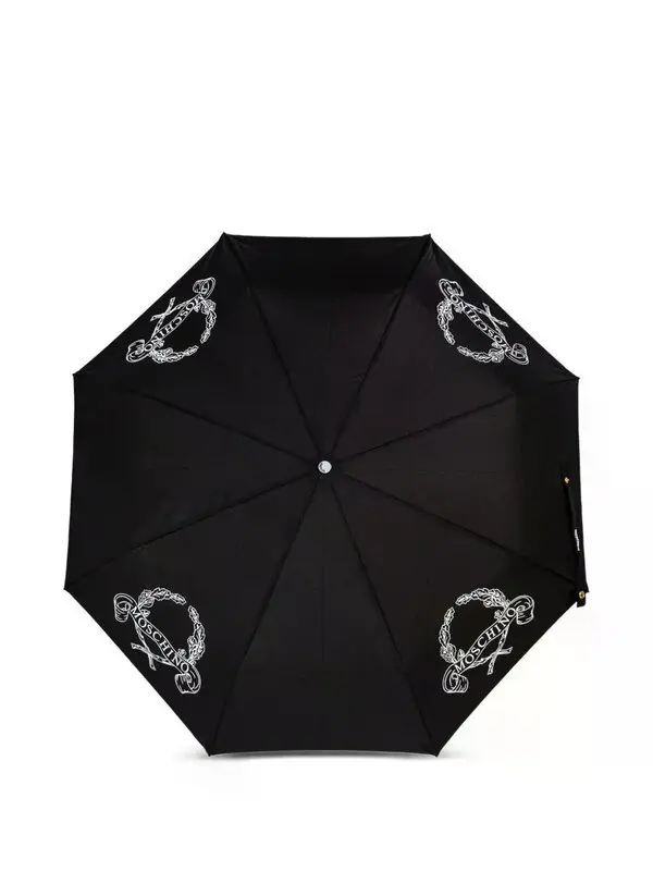 Moschino Logo-motif Umbrella - Black