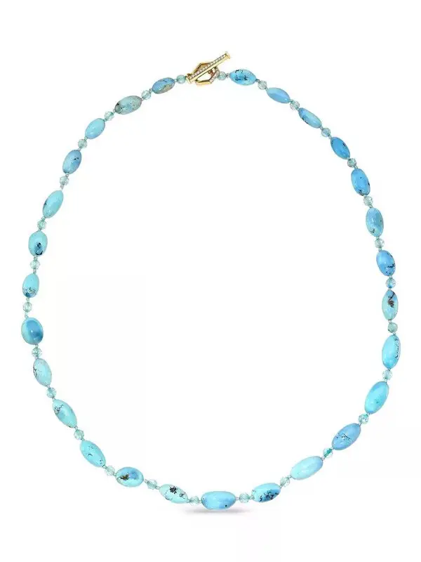 MEREDITH YOUNG 18k Yellow Beaded Turquoise Necklace - Gold