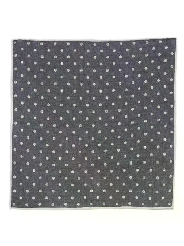 Eleventy Polka Dot Pocket Square - Blue