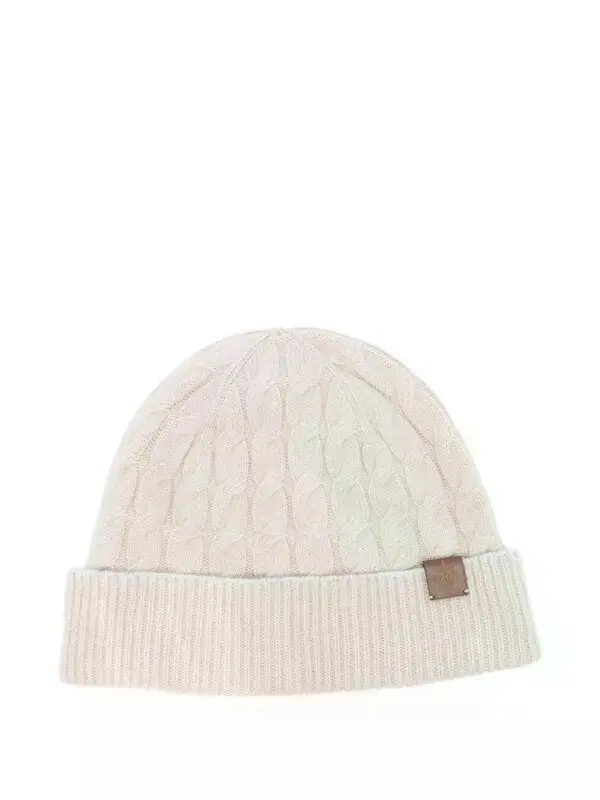Eleventy Cable-knit Beanie - Neutrals