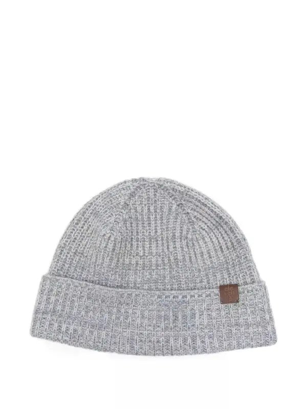 Eleventy Ribbed Cashmere Beanie - Grey