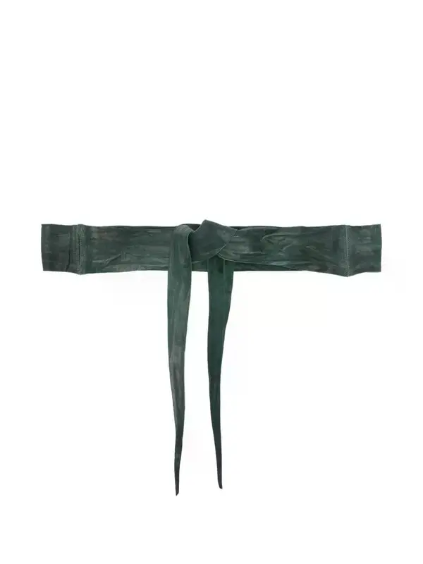 SOMMET Tie Sheepskin Belt - Green