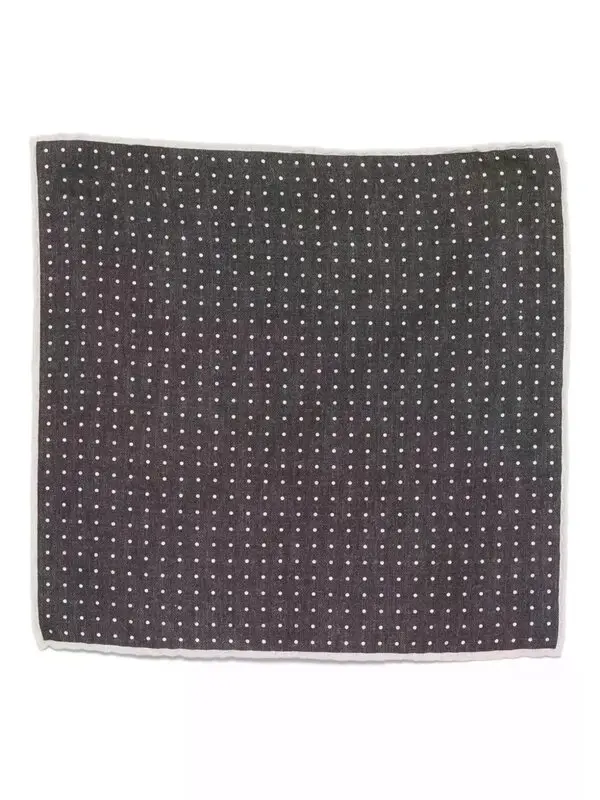 Eleventy Polka Dot Square Pocket - Black