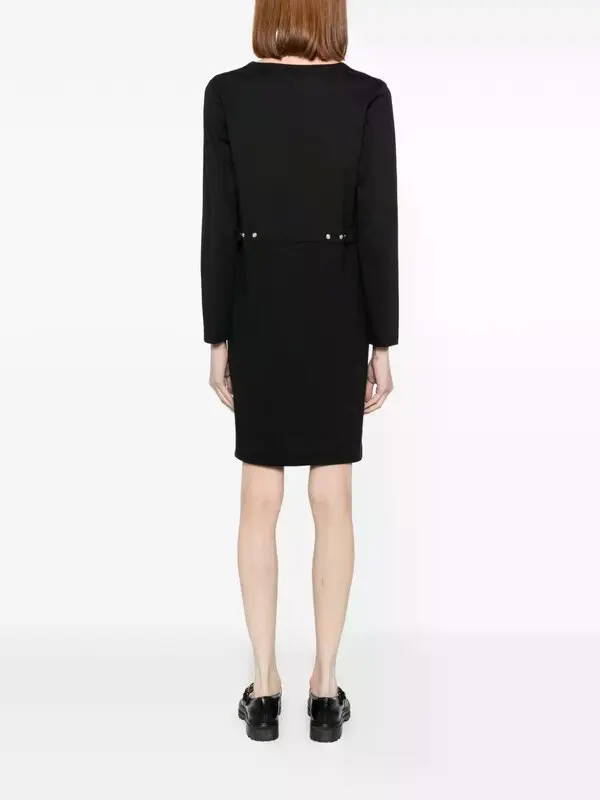 AGNES B. V-neck Cotton Cardigan Dress