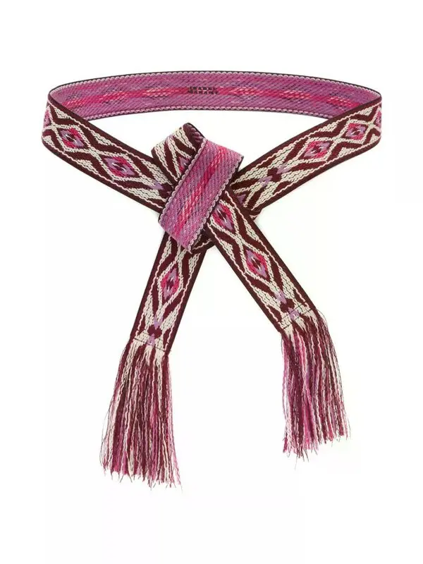 Isabel Marant Etki Geometric-pattern Belt - Pink