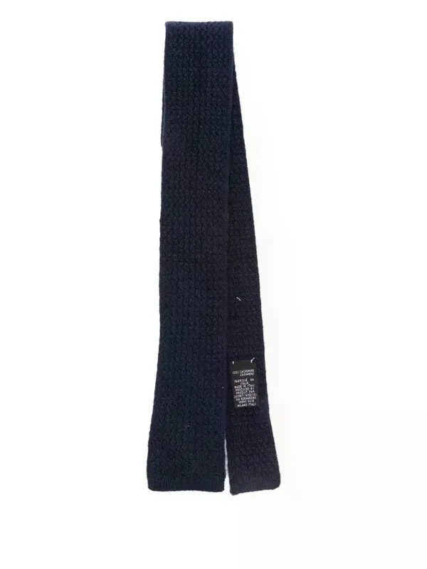 Eleventy Knitted Cashmere Tie - Blue
