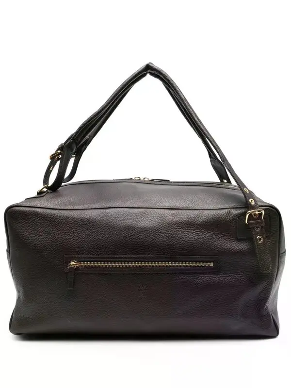 Eleventy Zip-fastening Leather Duffle Bag - Brown
