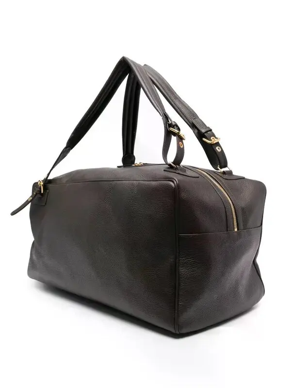 Eleventy Zip-fastening Leather Duffle Bag