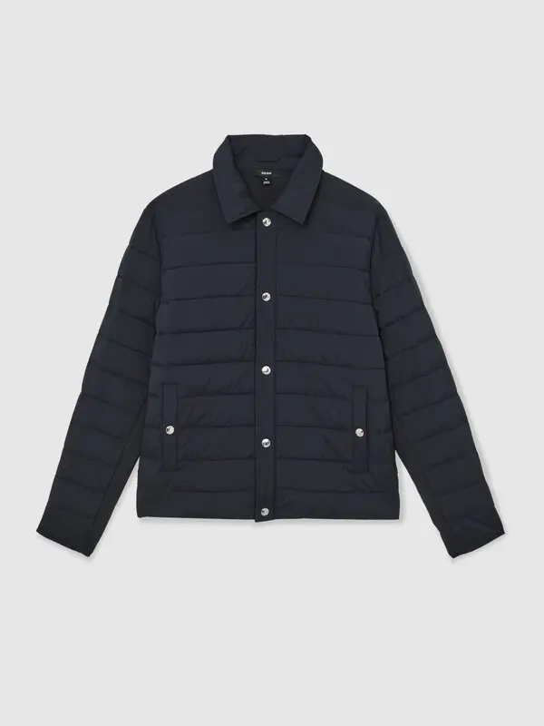 REISS Harrison Quilted Hybrid Jacket