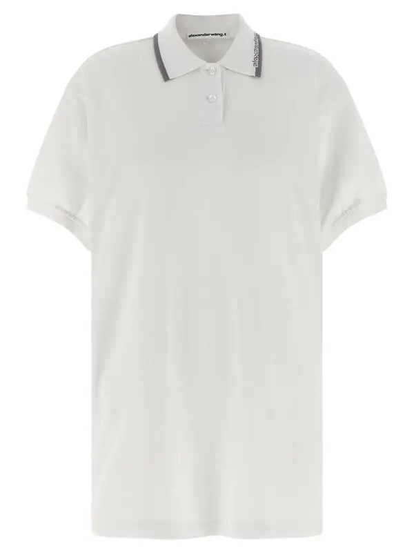Alexander Wang Intarsia Collar Dress - White